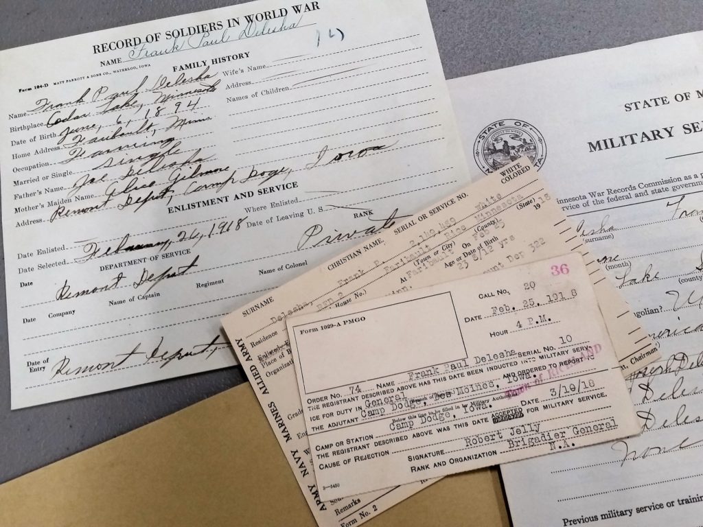 Rice County World War I Soldier Records | Northfield-Rice County ...